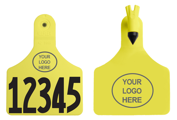 Allflex ATag Calf Layout 6 - Yellow | CattleTags.com