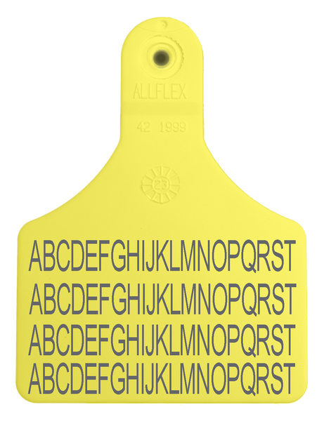 Allflex ATag Calf Layout 49 - Yellow | CattleTags.com