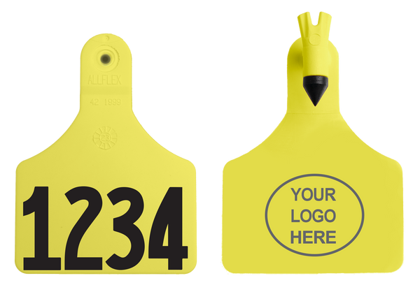 Allflex ATag Calf Layout 6 - Yellow | CattleTags.com