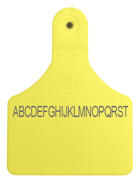 Allflex ATag Calf Layout 9 - Yellow | CattleTags.com