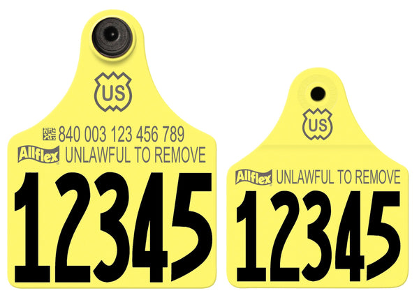Allflex USDA Maxi Layout 1 with Large Male (Tamperproof) - Yellow ...