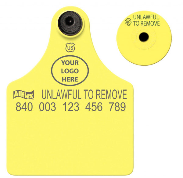 Allflex USDA Maxi Layout 2 (Tamperproof) - Yellow | CattleTags.com
