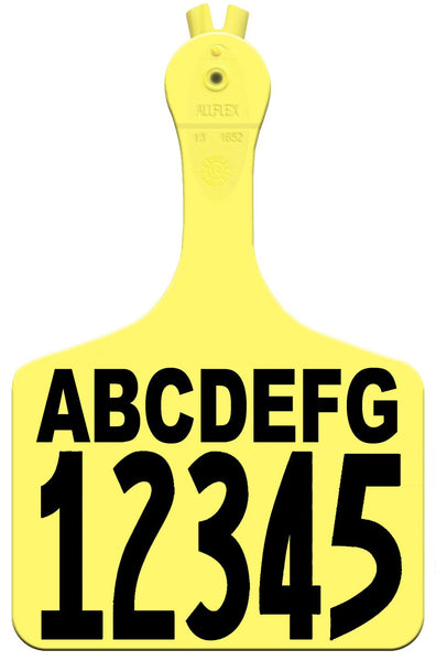 Allflex ATag Feedlot Layout 12 - Yellow | CattleTags.com