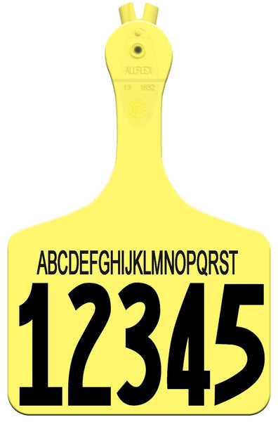 Allflex ATag Feedlot Layout 2 - Yellow | CattleTags.com