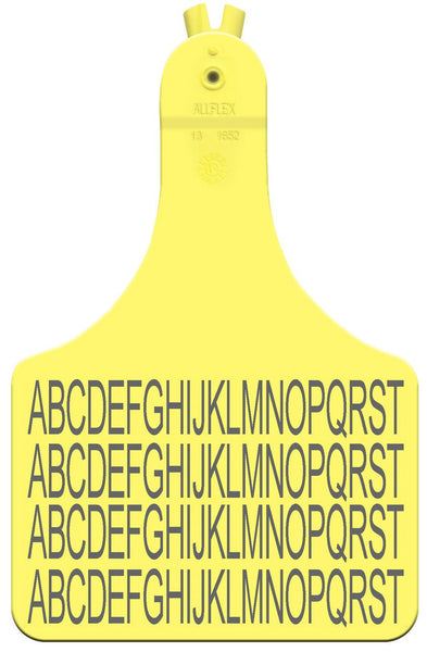 Allflex ATag Cow Layout 7 - Yellow | CattleTags.com